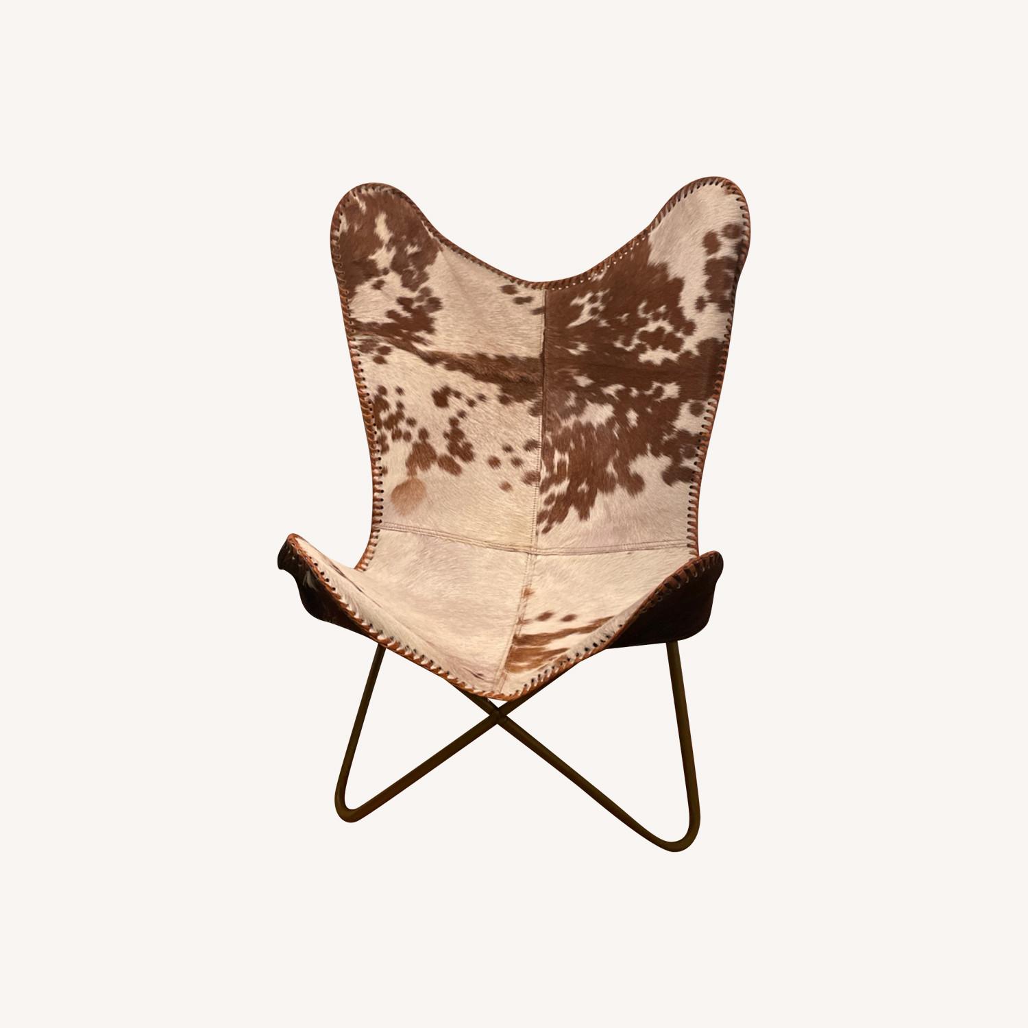 Goat Hair Butterfly Chair - AptDeco