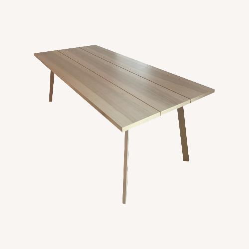 IKEA Round Dining Table - Wood / Black - AptDeco