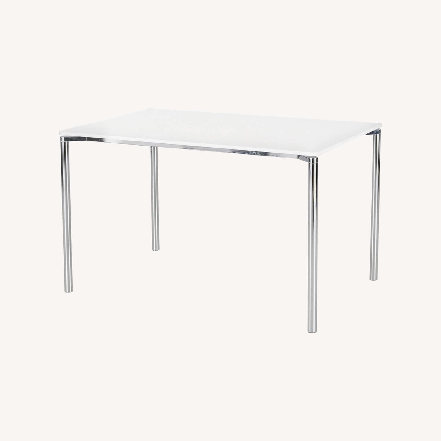Fritz Hansen Plano Table White/Metal Legs - AptDeco