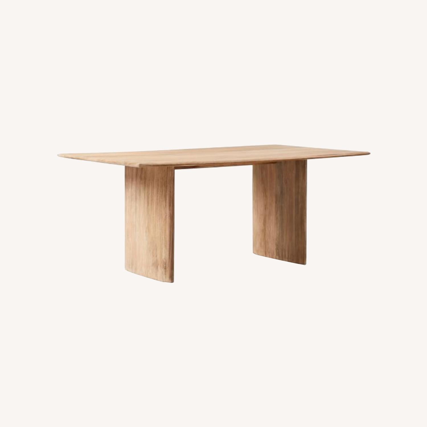 West Elm Cerused White Anton Dining Table - AptDeco