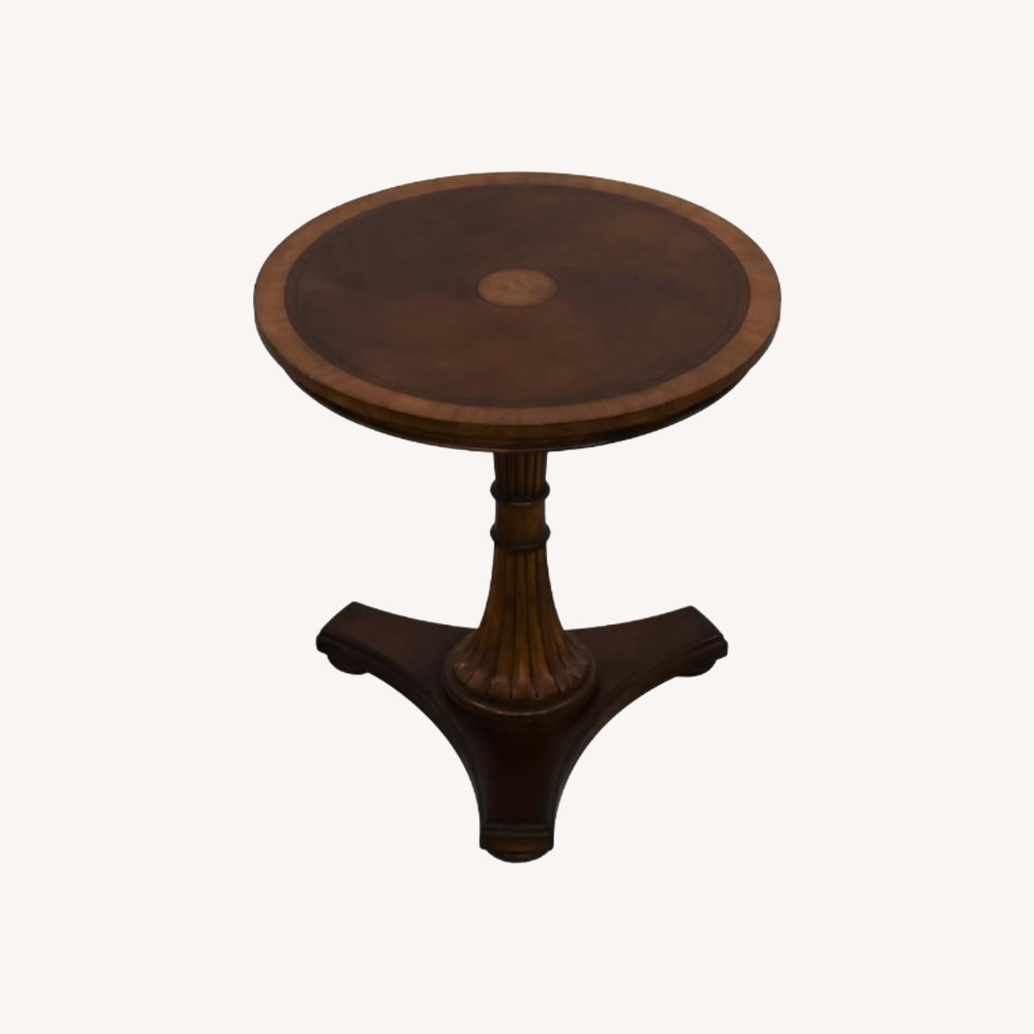 Ethan Allen Upton Pedestal Table - AptDeco