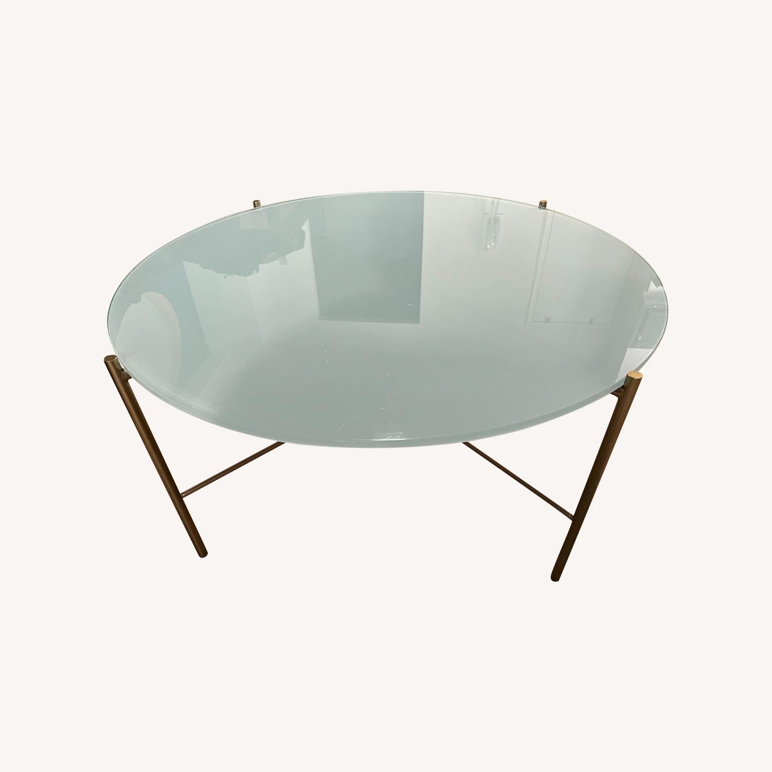 Article Silicus Light Gray Round Coffee Table - AptDeco