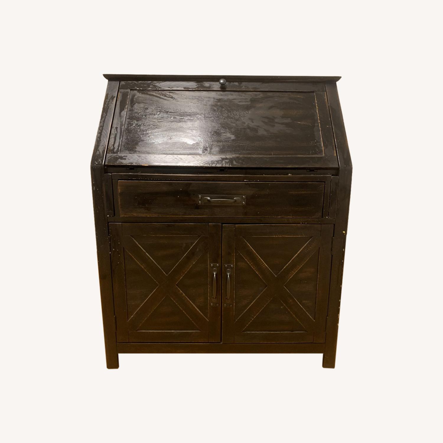 Hillsdale Drop Lid Secretary Desk Collection Brown - AptDeco