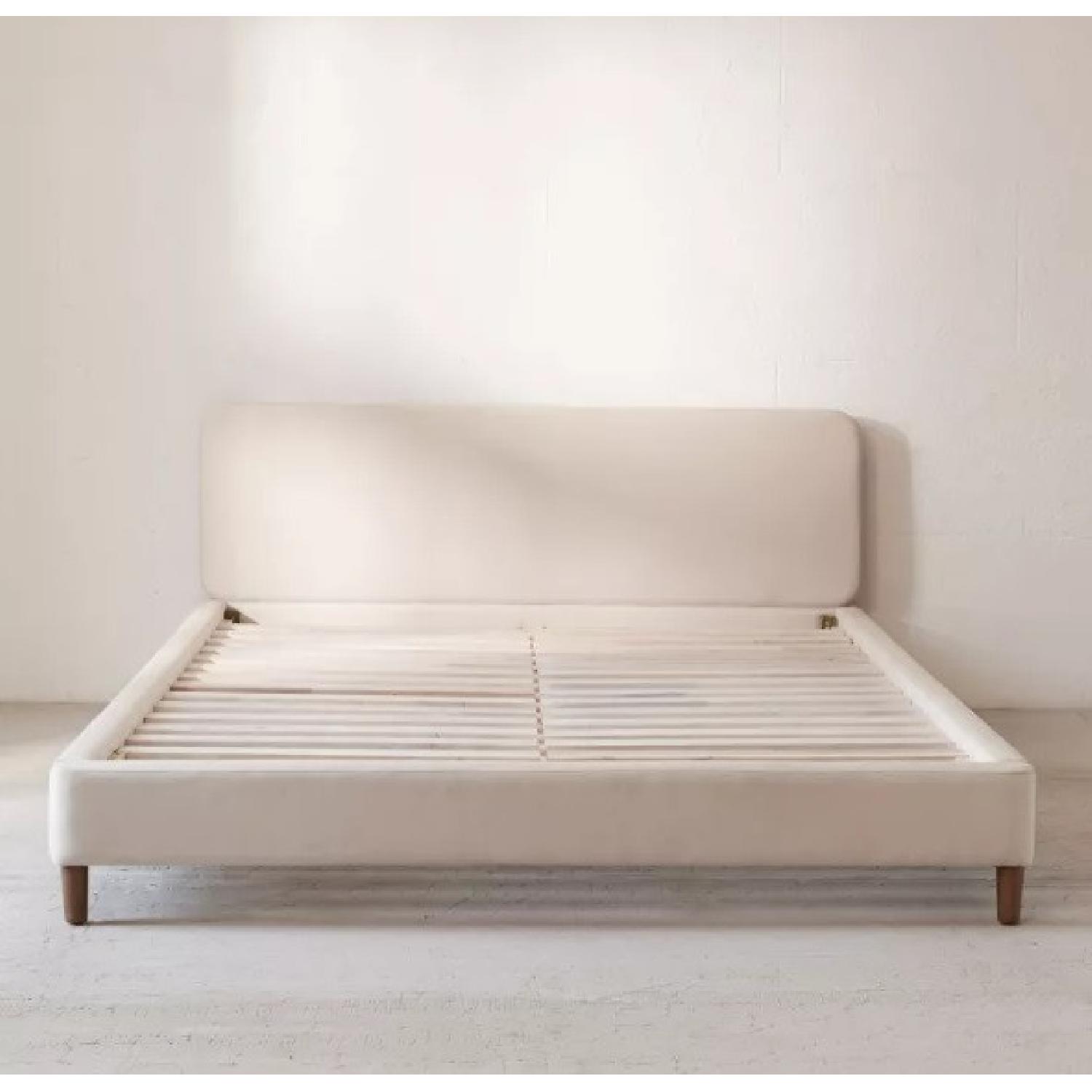 Urban Outfitters Riley Linen Platform Bed - AptDeco