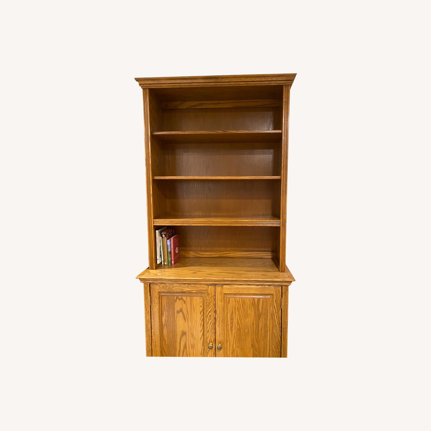 Custom Oak Bookcase - AptDeco