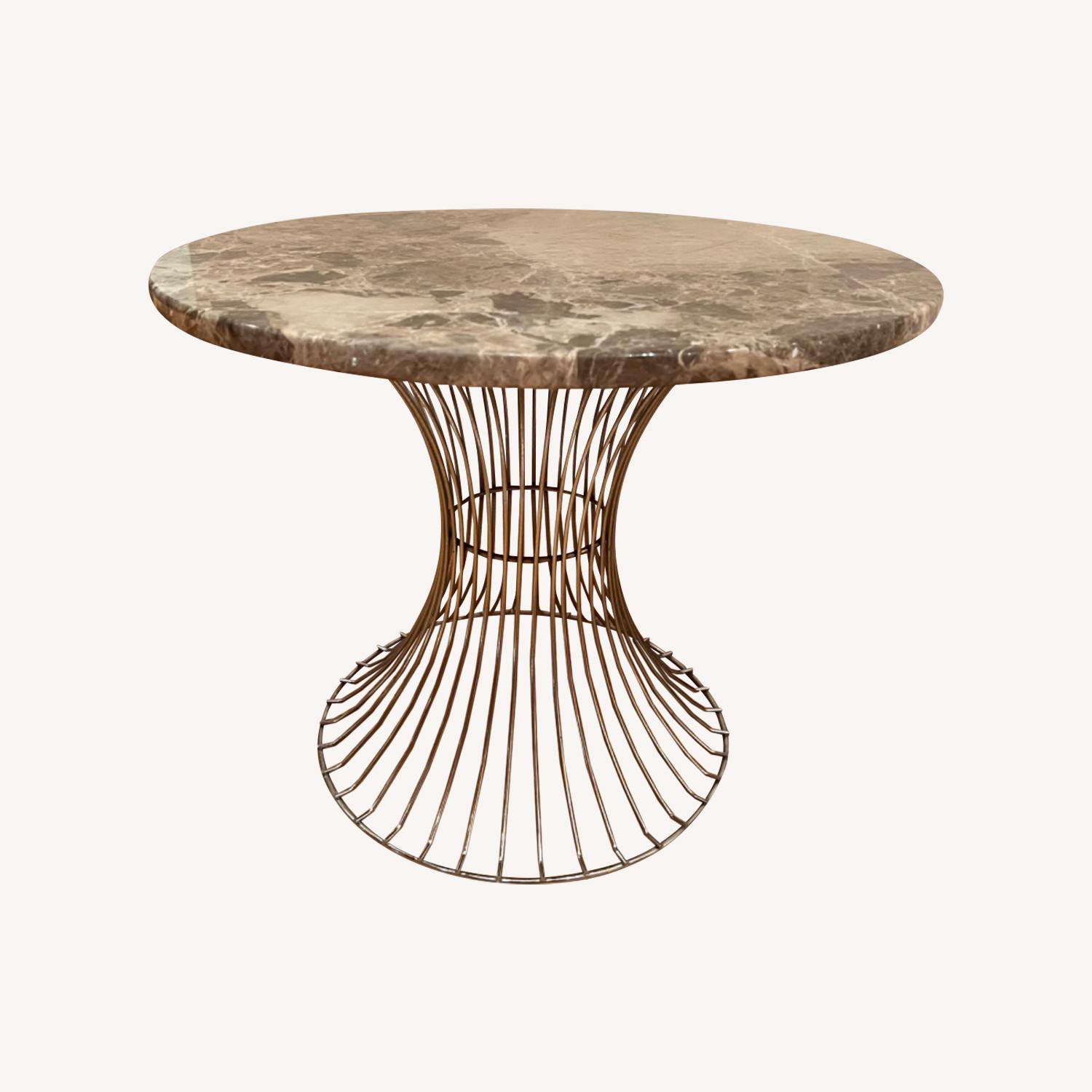 Marble & Chrome Side Tables - AptDeco