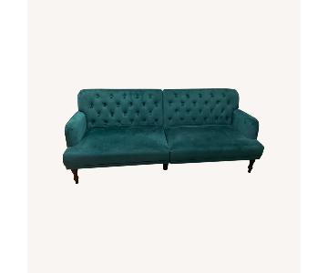 Teal Green Sleeper Sofa - AptDeco