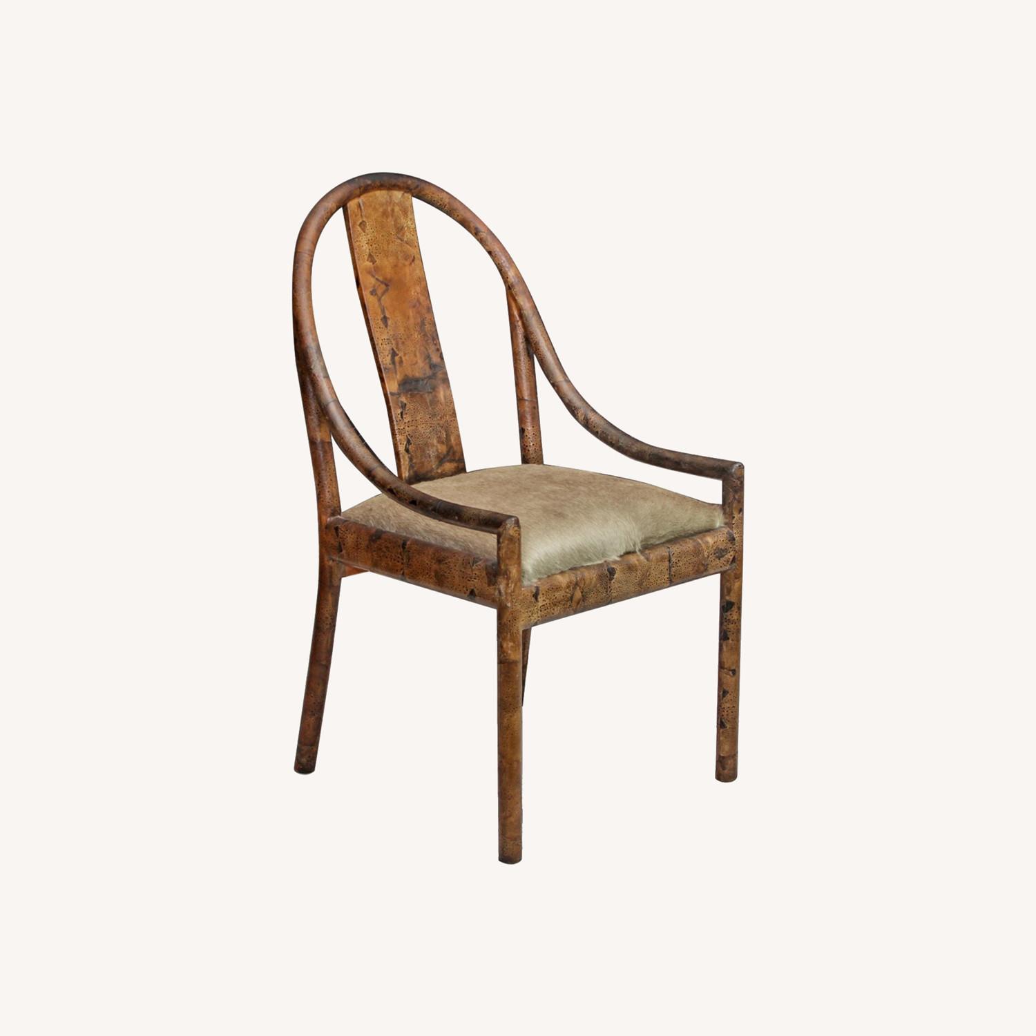 Set of 6 Vintage Karl Springer Style Dining Chairs - AptDeco