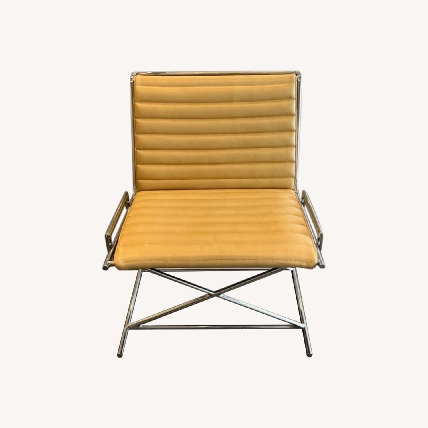 Leather Geiger Sled Chairs - AptDeco