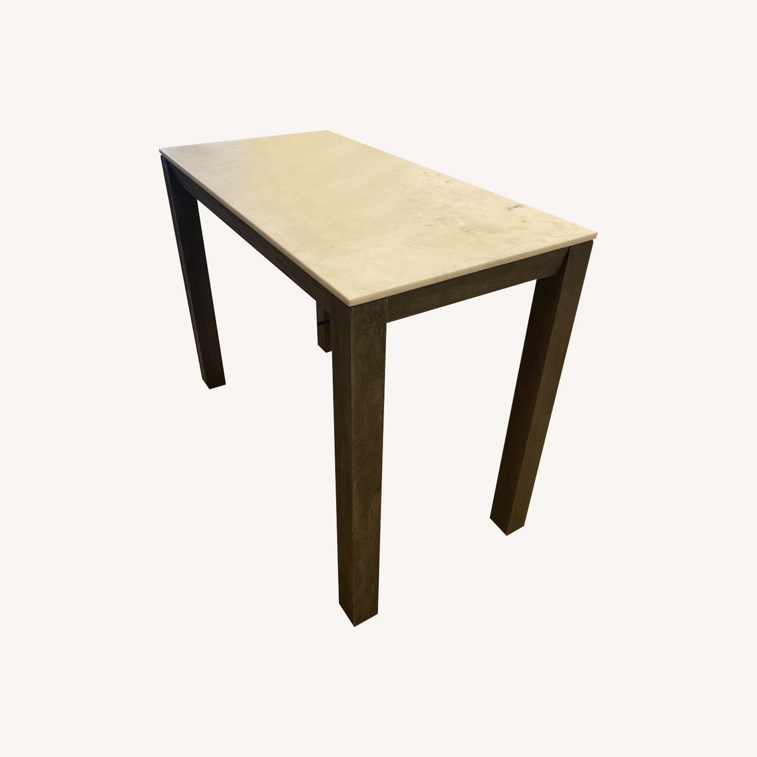 CB2 Palate Grey Marble Counter Table - AptDeco