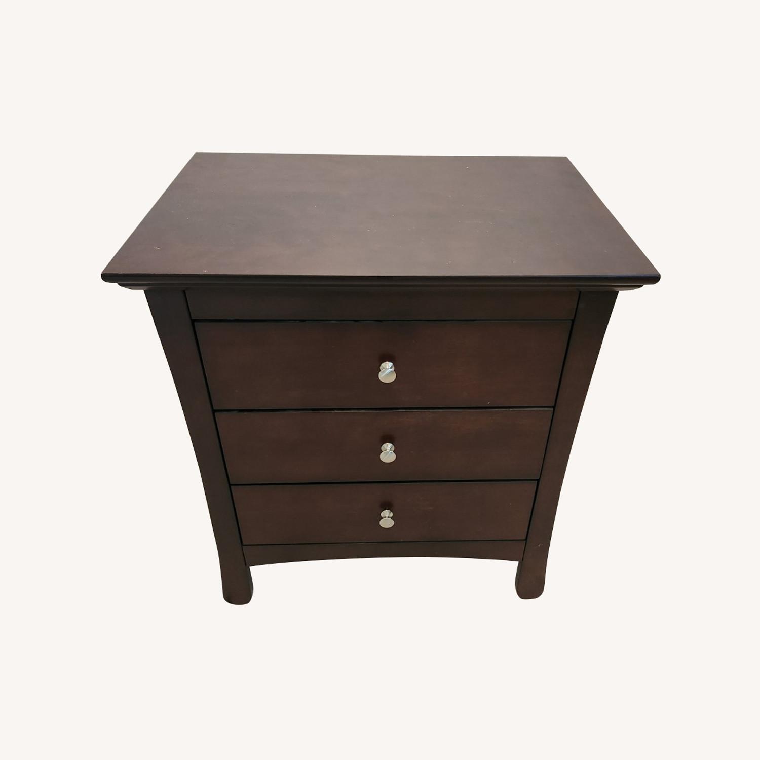 Bob's Discount 3 Drawer Dark Brown Night Stand - AptDeco