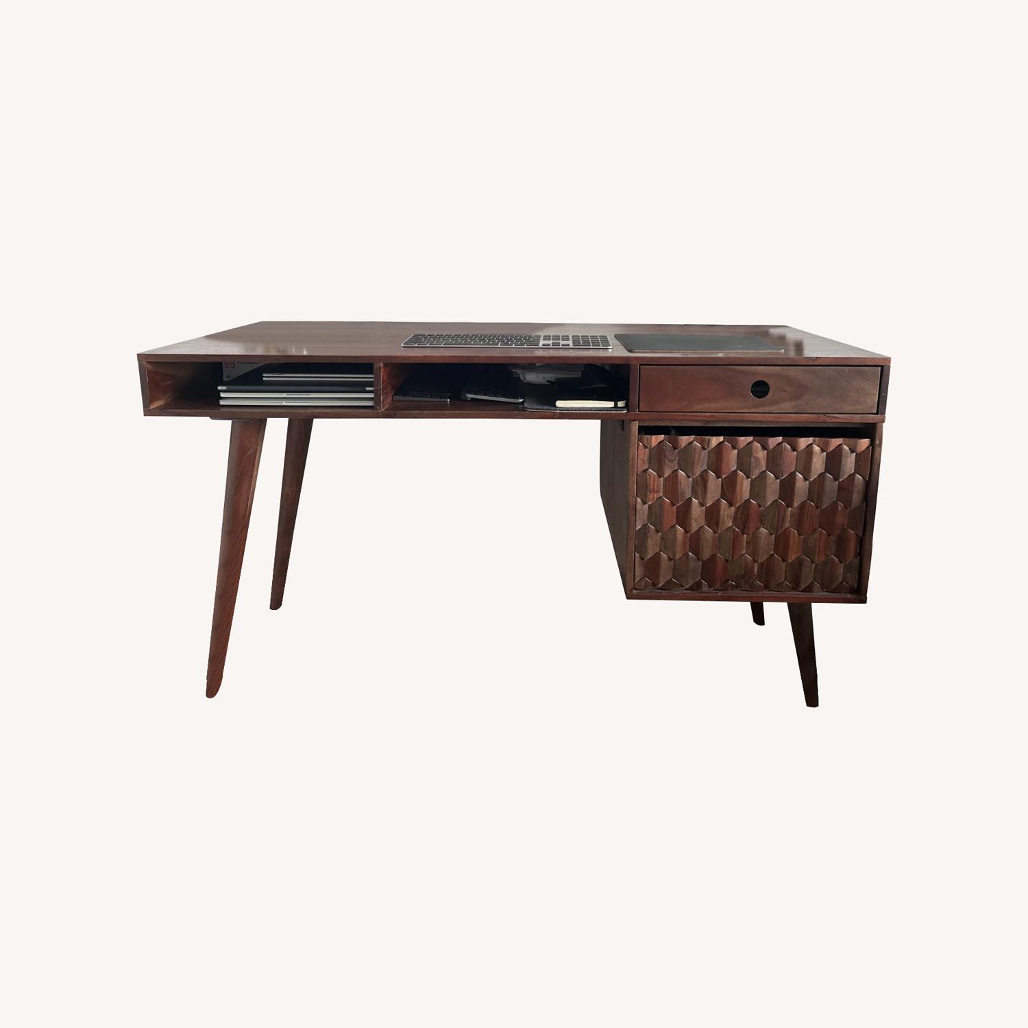 Honeycomb Mod Arte Office Desk Walnut - AptDeco