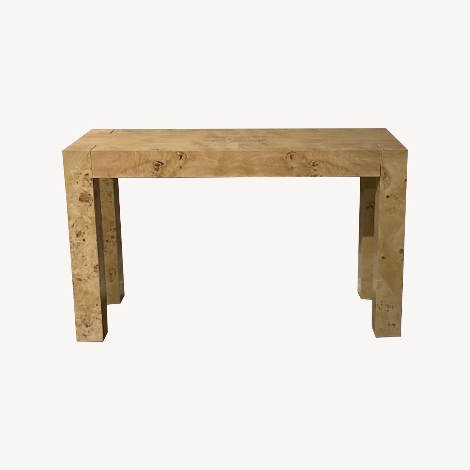 Emerson Rustic Lodge Bleached Burl Console Table - AptDeco