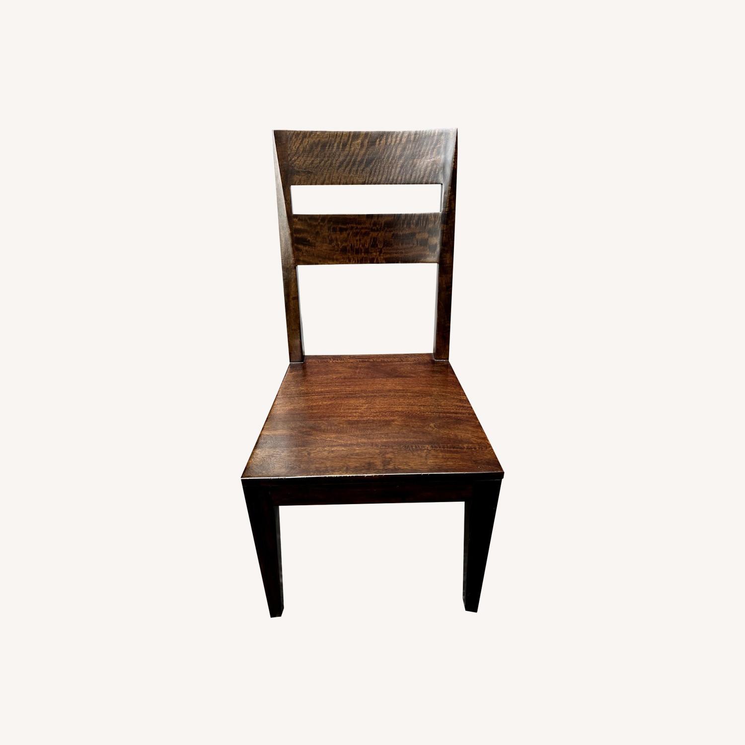 Crate & Barrel Basque Wood Dining Chairs Java - AptDeco