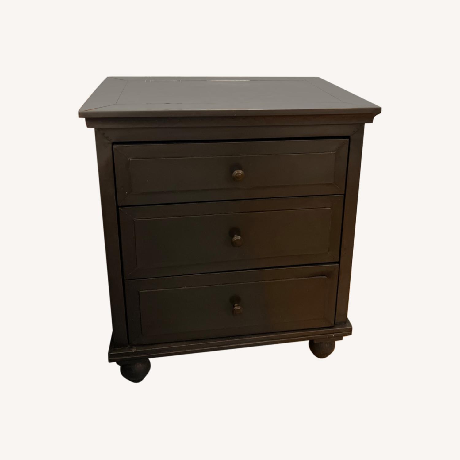 Restoration Hardware Bronze Wrapped Nightstand - AptDeco