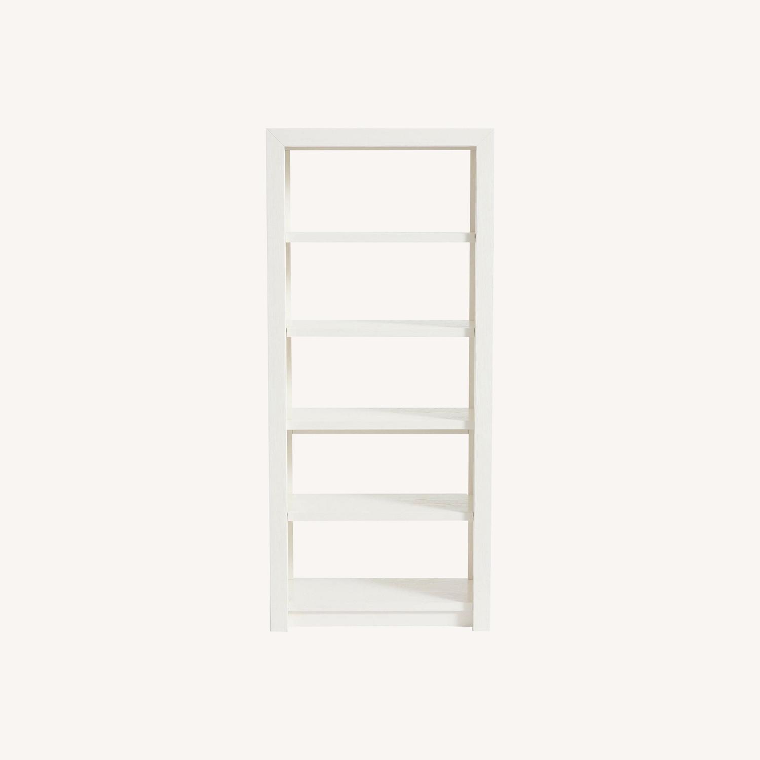 Pottery Barn Dillon White Open Bookcase - AptDeco