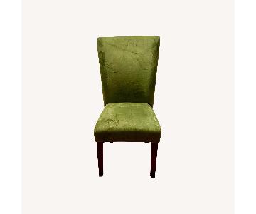 Green Velvet Parson Dining Chair - AptDeco