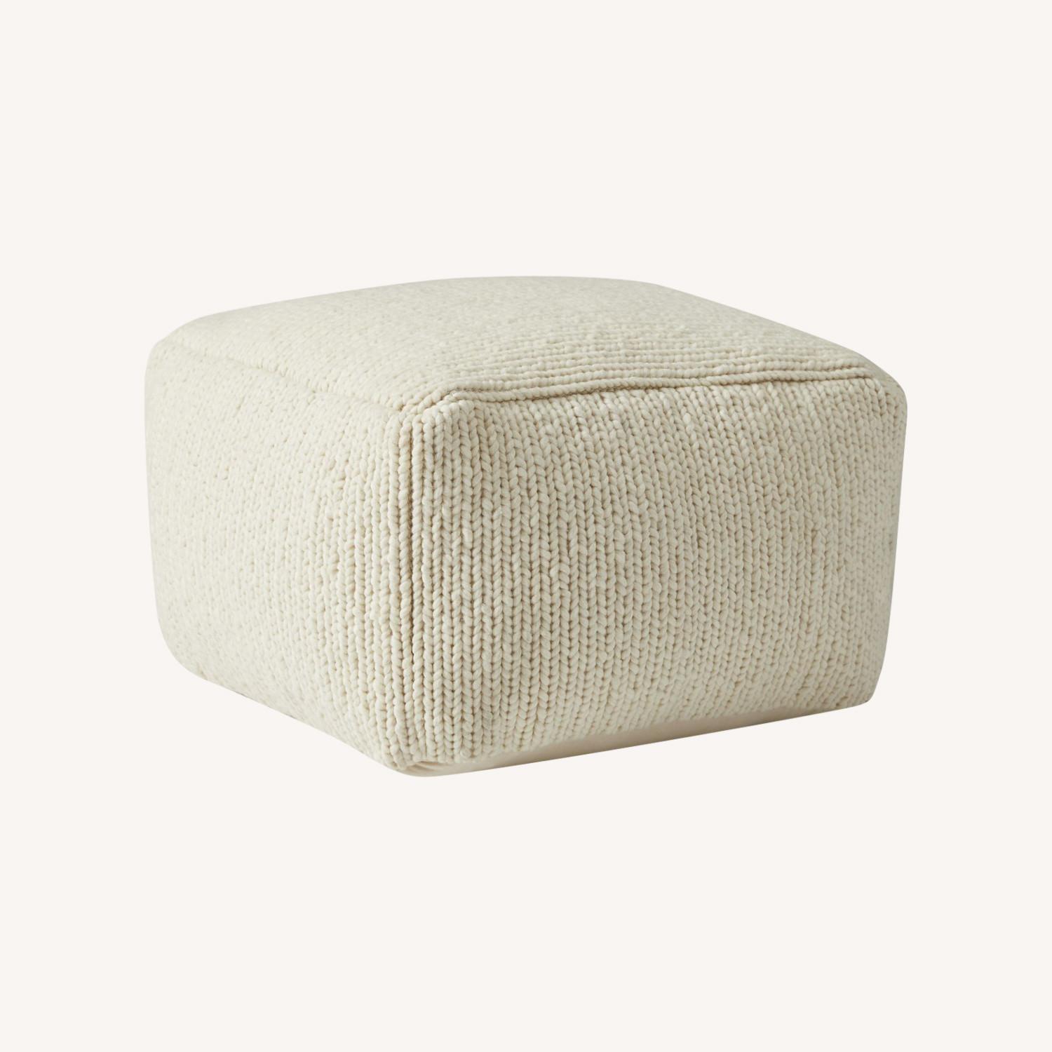 West Elm Wool Mini Twist Pouf - AptDeco