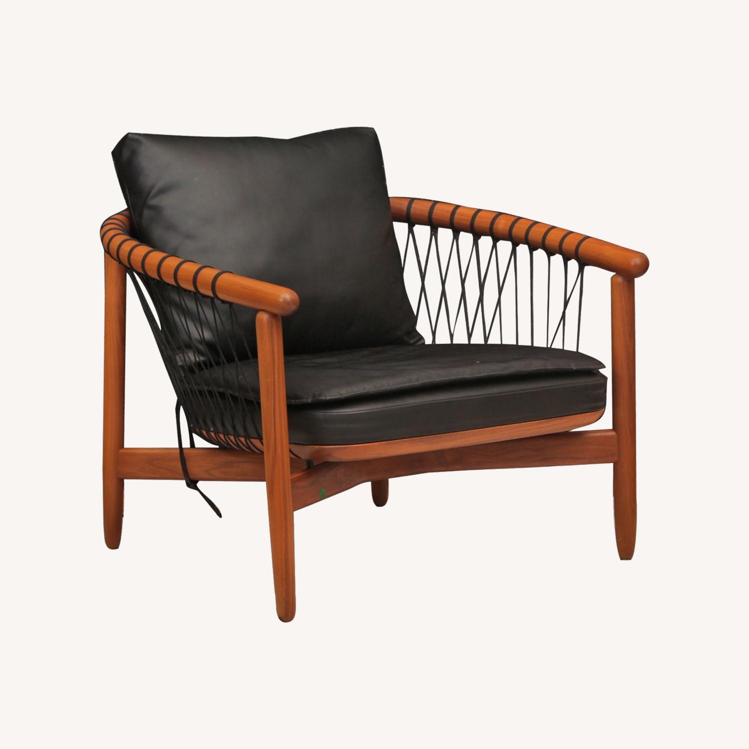 Herman Miller Crosshatch Walnut Lounge Chair - AptDeco