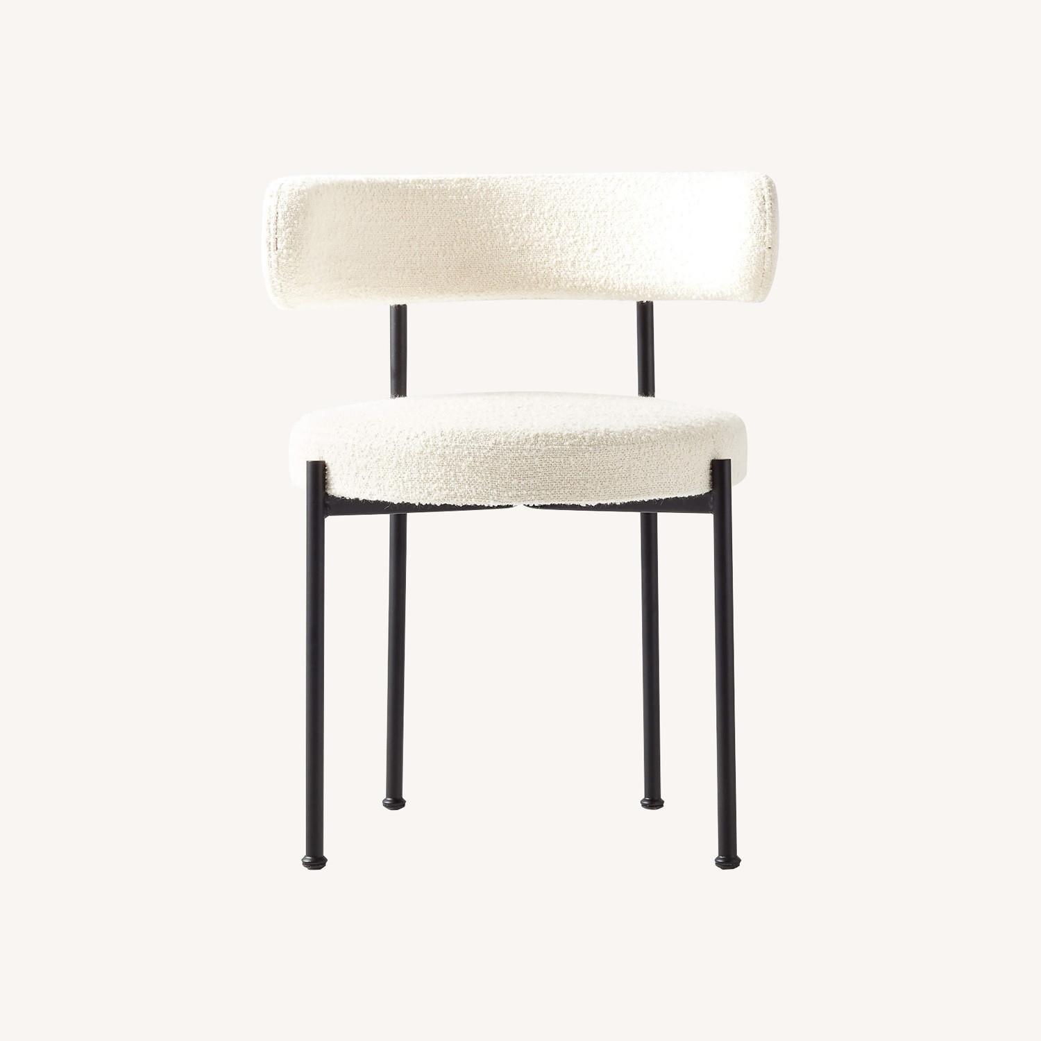 CB2 Boucle Dining Chairs - AptDeco
