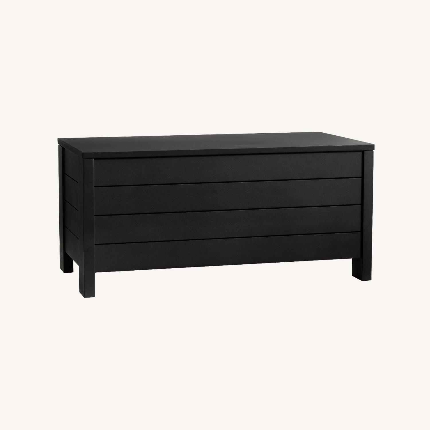 Pottery Barn Malibu Metal Storage Trunk - AptDeco