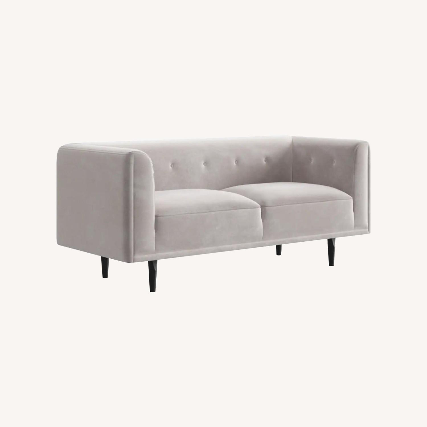 Oliver Space Steele Sofa - Silver - AptDeco