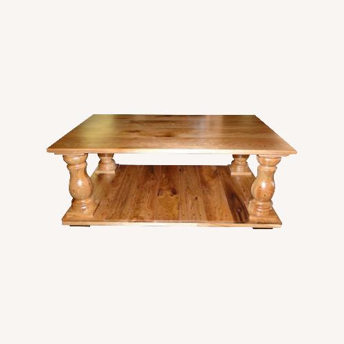 IKEA Wood Round Coffee Table - AptDeco