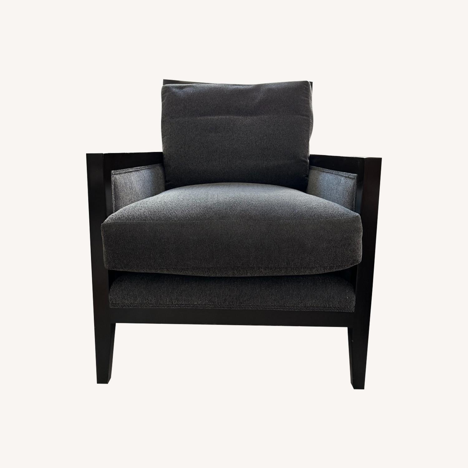 Custom Arm Chair & Ottoman - AptDeco