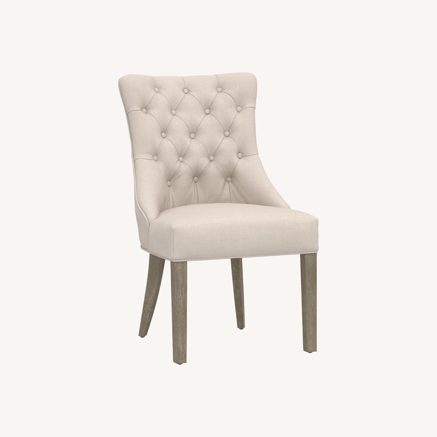 Pottery barn tufted dining chair store