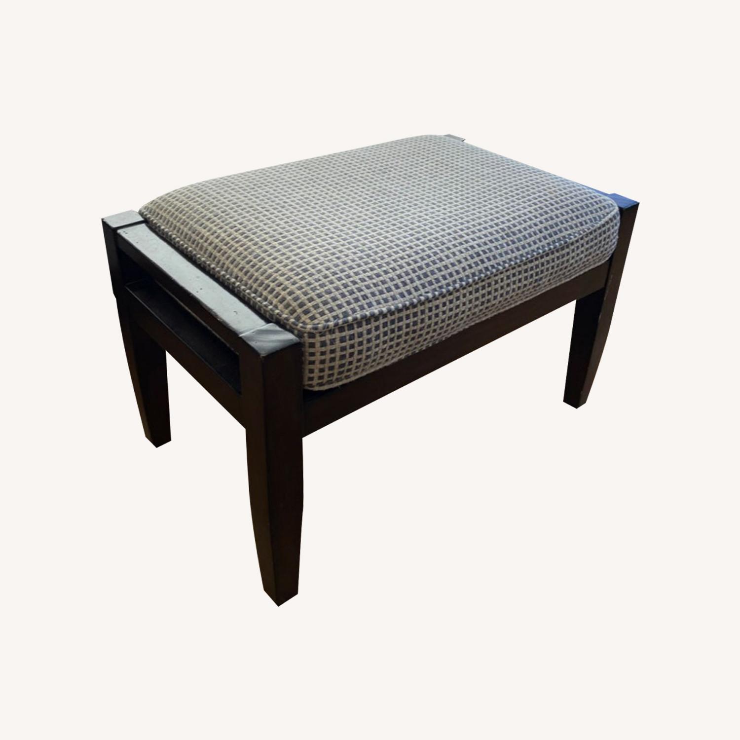 Henredon Graph Check Ottoman - AptDeco