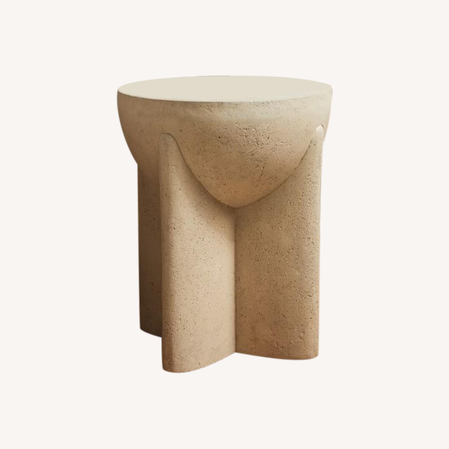 West Elm Monti Lava Stone Side Table - AptDeco