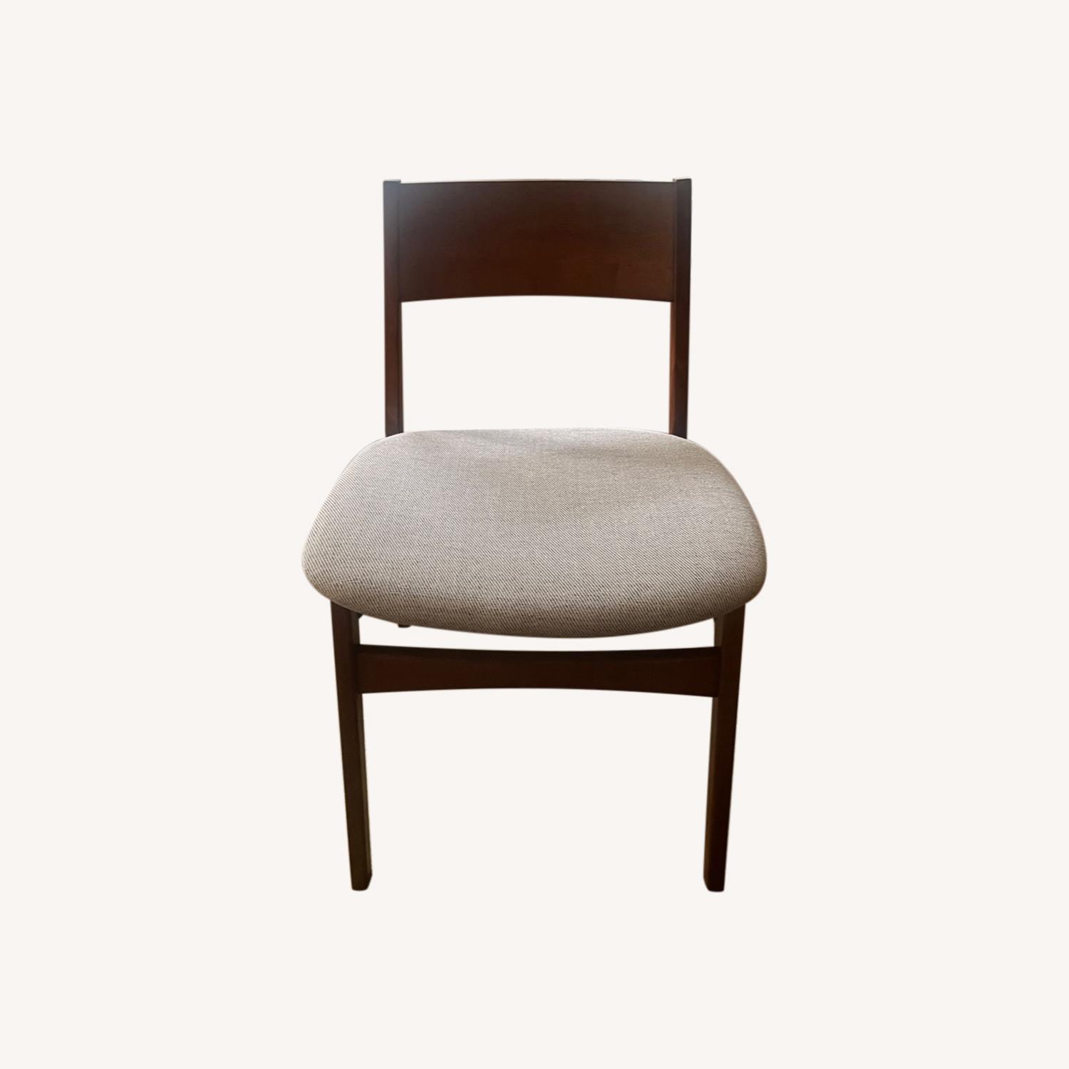 West Elm Baltimore Dining Chair Twill Dove Walnut - AptDeco