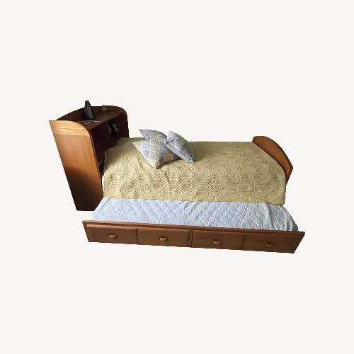 Antique Rope Spool Twin Size Bed Frame - AptDeco