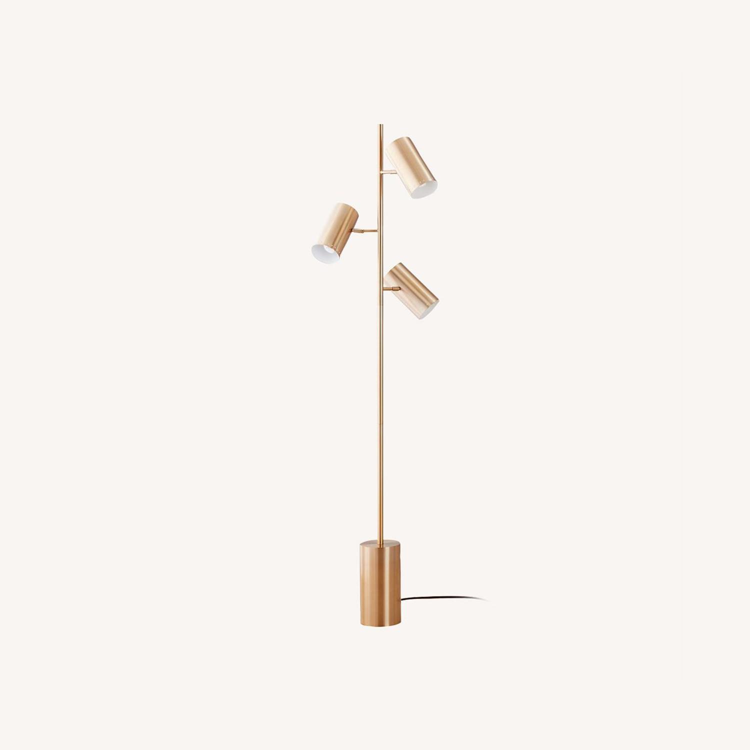 CB2 Trio Brass Floor Light - AptDeco