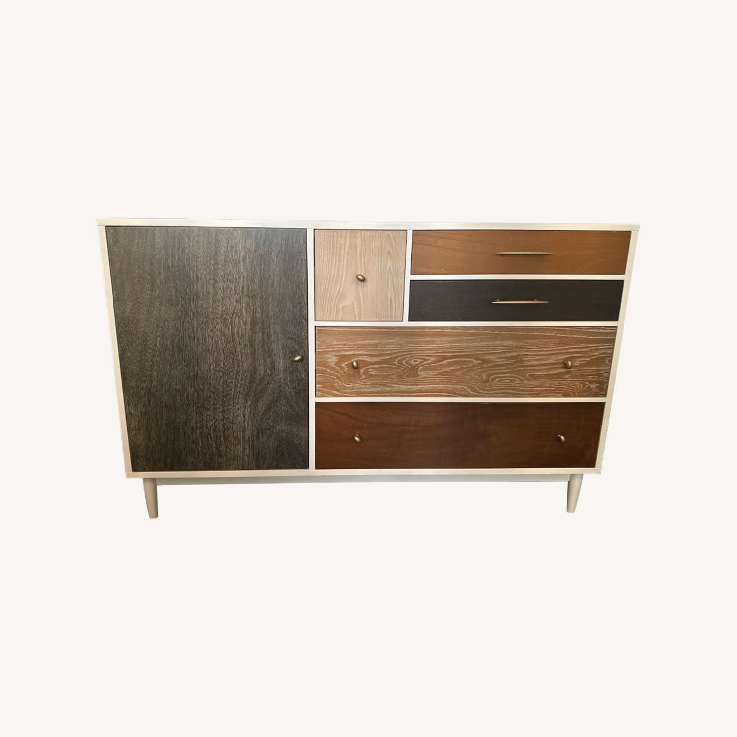 West Elm Patchwork Dresser Multi Drawer + Shelve - AptDeco