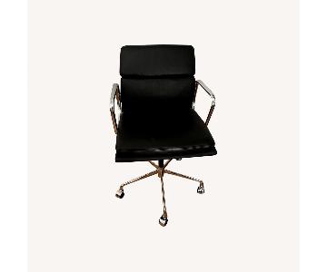 Black Padded Laura Davidson Office Chair - AptDeco