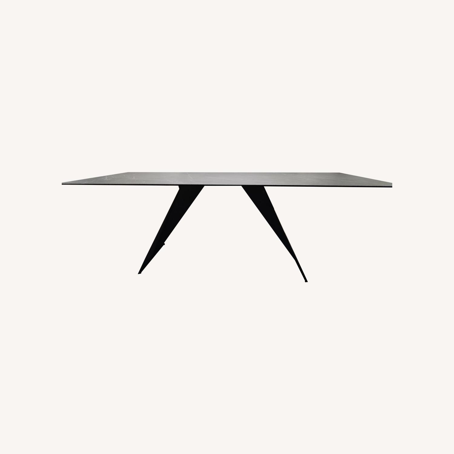 Italian Modern Glass/Ceramic Dining Table - AptDeco