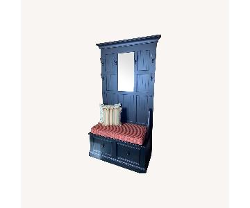 Ethan Allen - Black Hall Tree Bench - AptDeco