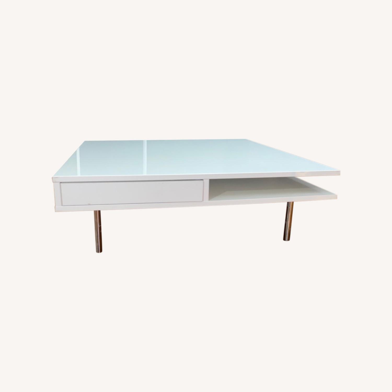 Low White Coffee Table - AptDeco