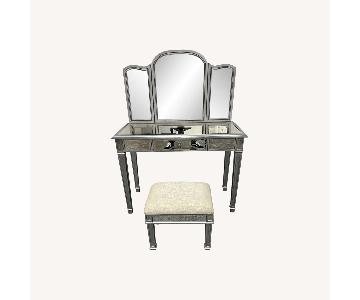 Pier 1 Hayworth 3 Set Vanity Mirror with Chair - AptDeco