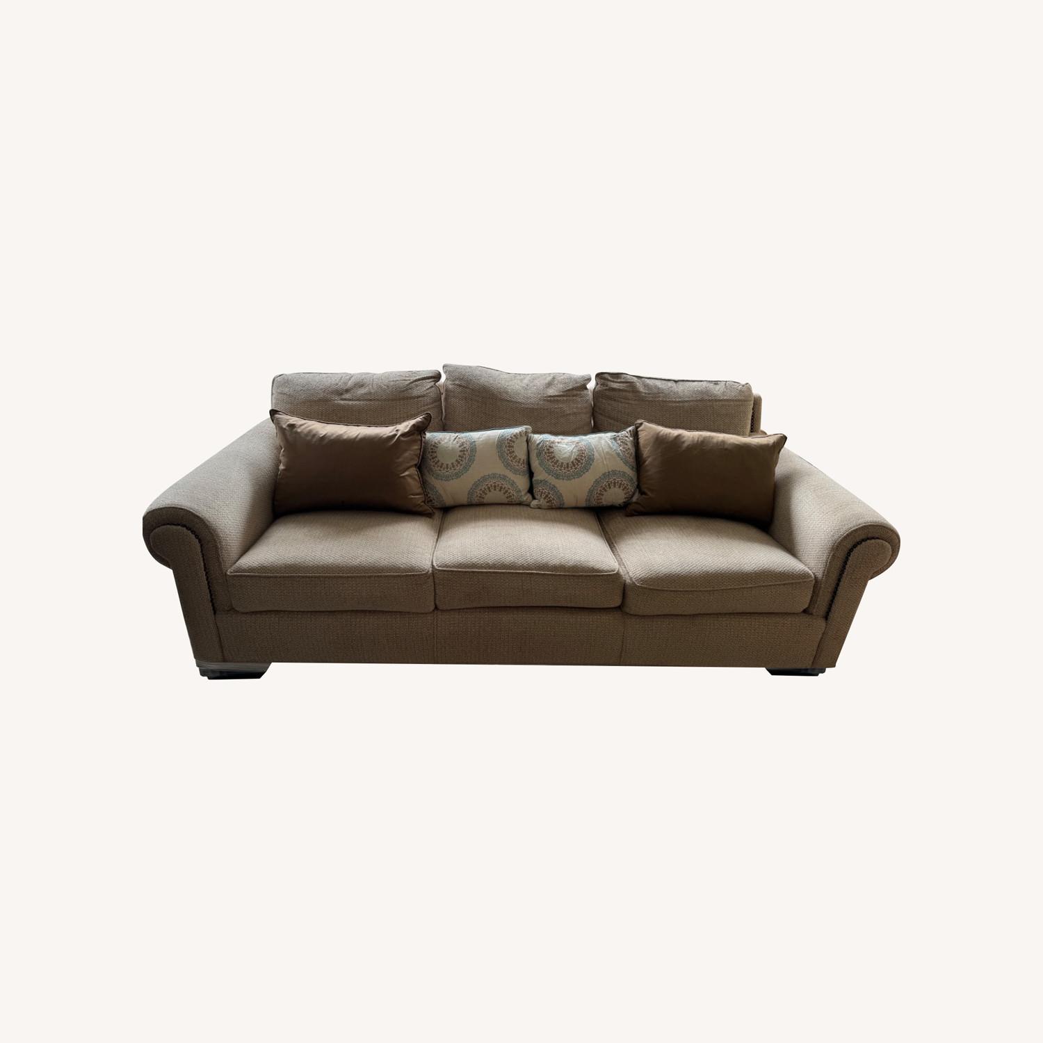 Marge Carson Oat Sofa - AptDeco
