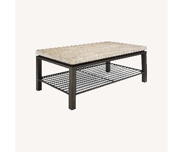 Bernhardt Tempo Stone Coffee Table - AptDeco