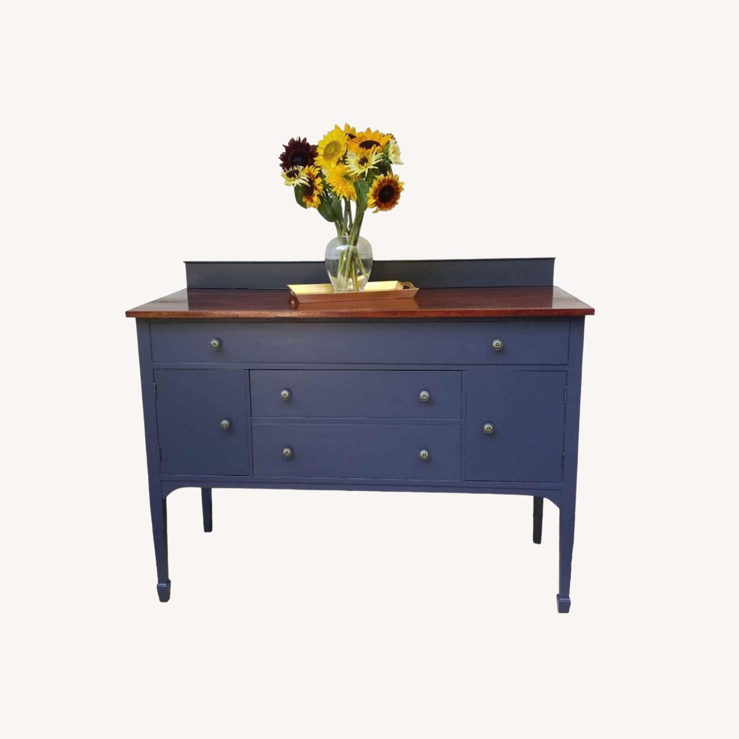 Refinished Antique Server Solid Mahogany - AptDeco