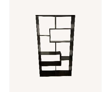 Dark Brown Wood Shelf Unit - AptDeco