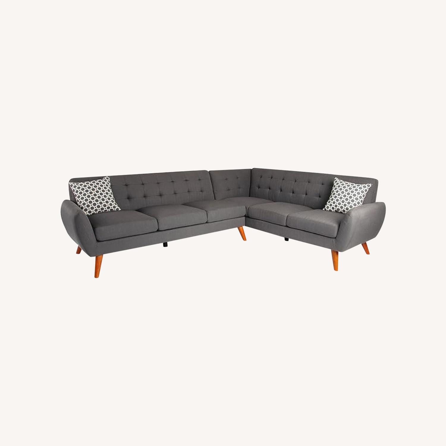 Large Gray Sofa with Chaise - AptDeco