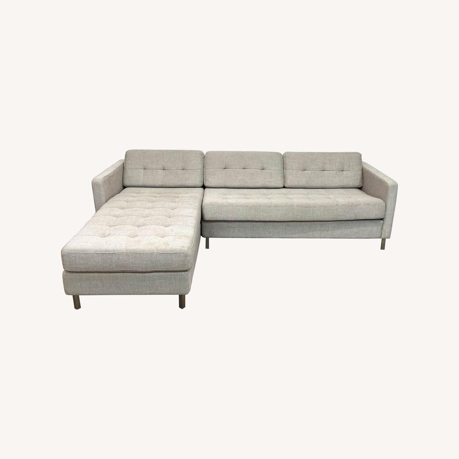 CB2 Mid-Century Style Sectional With Chaise - AptDeco