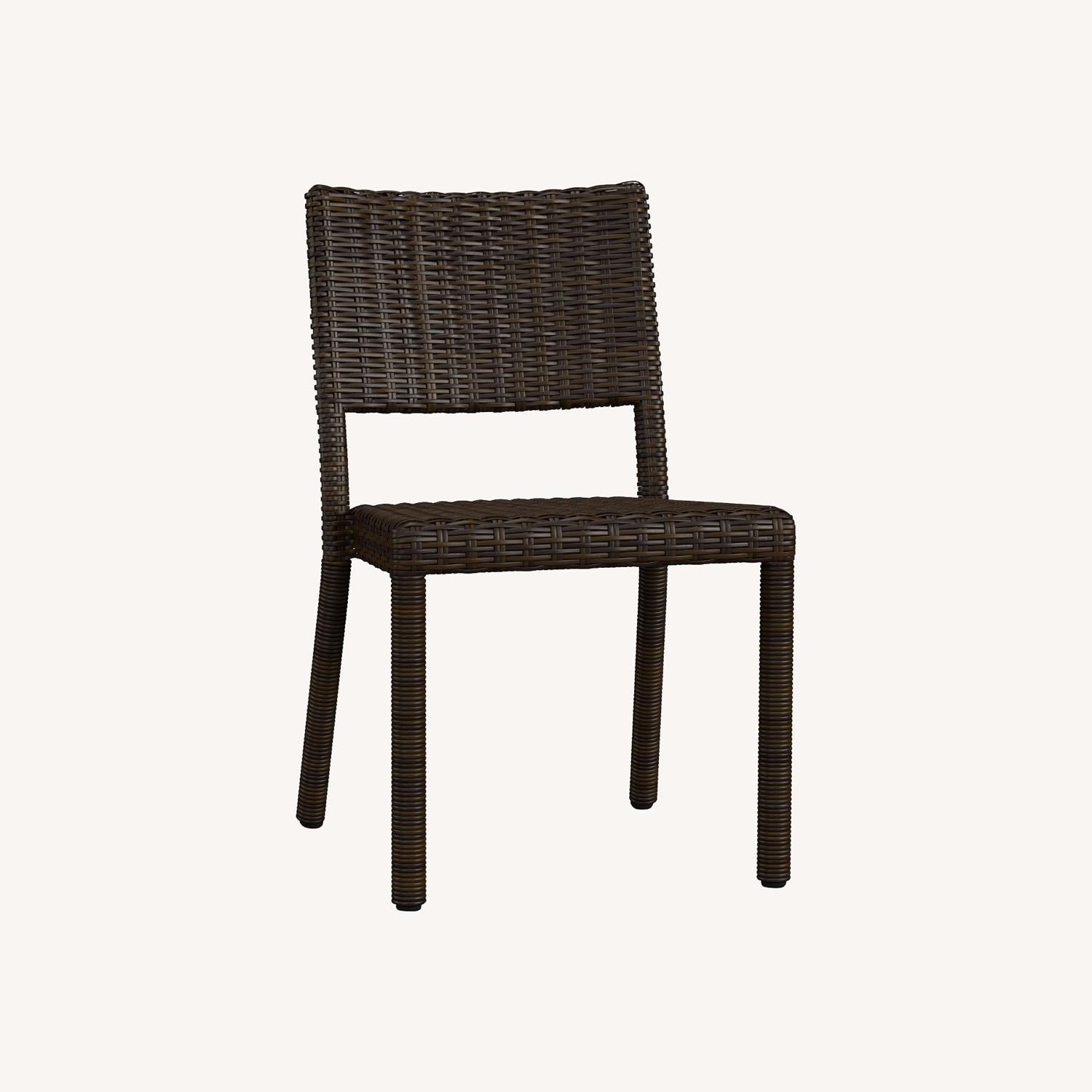 Pottery Barn Torrey Espresso Stacking Dining Chair - AptDeco
