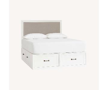 Pottery Barn Queen Stratton Bed with Headboard - AptDeco