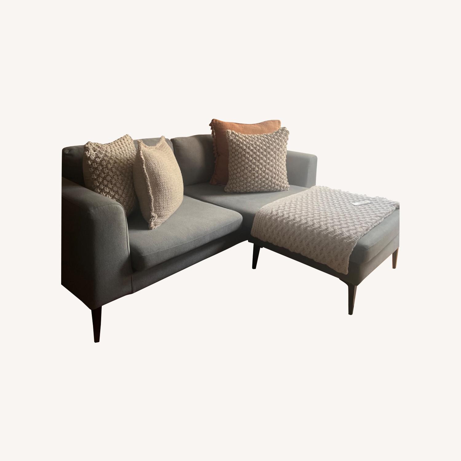 Feather Grey Chaise Sectional 2 Seater - AptDeco