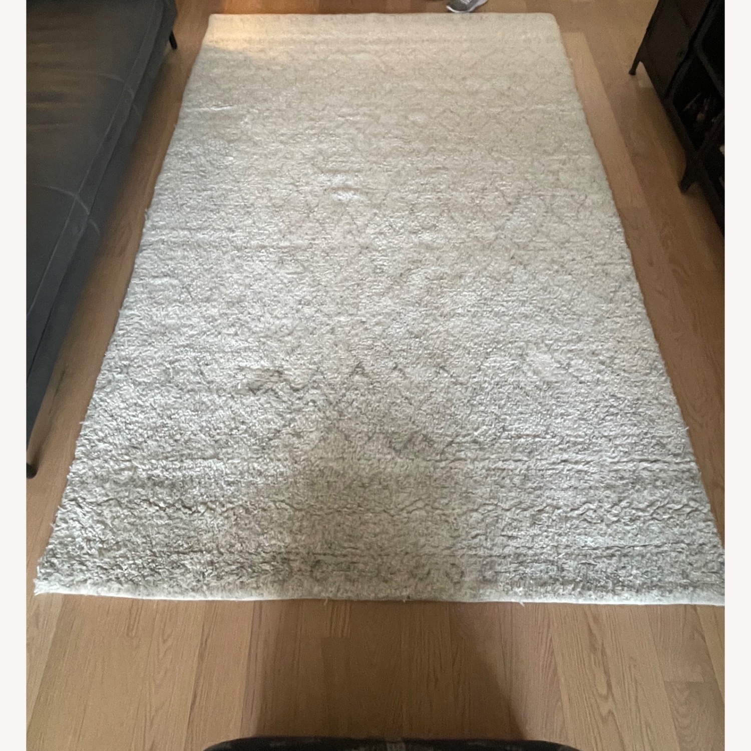 Restoration Hardware Etched Wool 6x9 Rug + Rug Pad - AptDeco